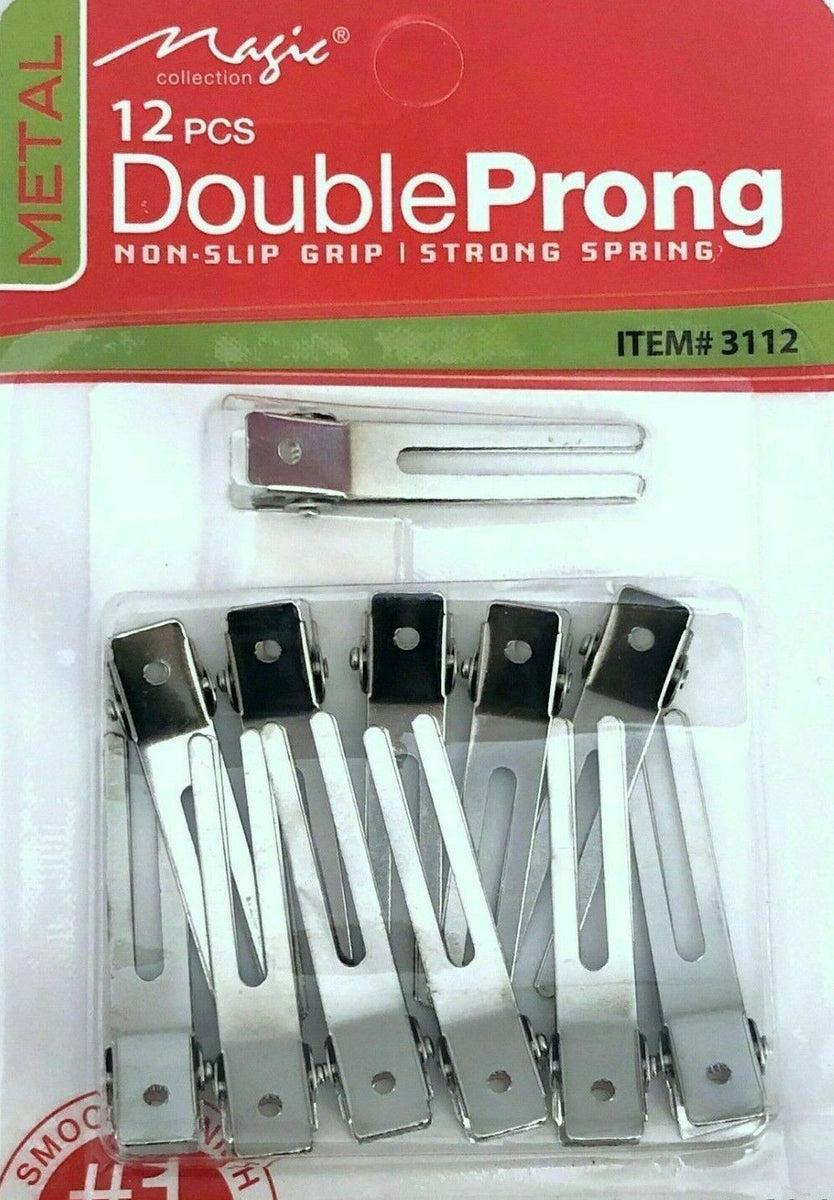12 pcs Double Prong Clips – NY Hair & Beauty Warehouse Inc.
