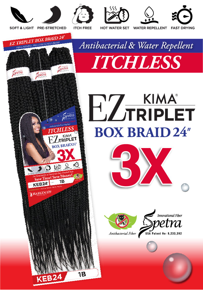 Kima EZ Triplet Box Braid 24" – NY Hair & Beauty Warehouse Inc.